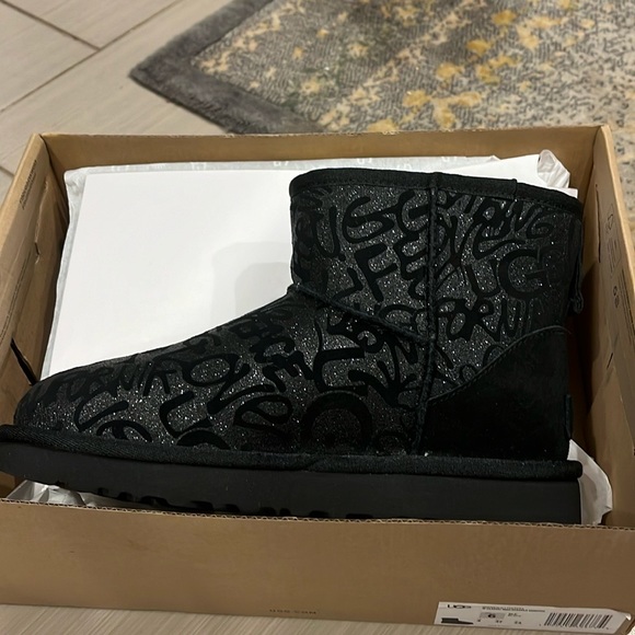 UGG | Shoes | Classic Mini Sparkle Graffiti Uggs | Poshmark